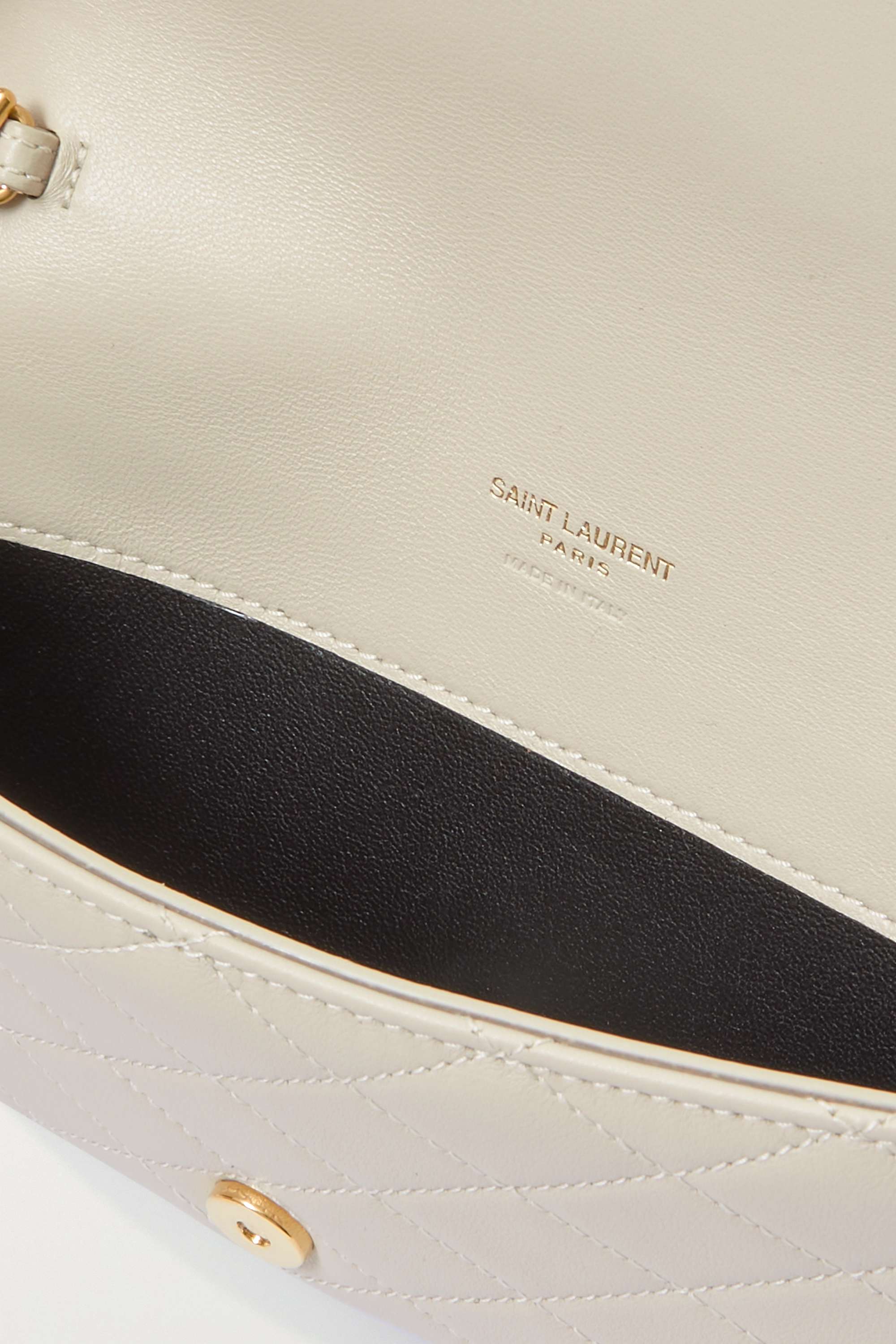 SAINT LAURENT Gaby quilted leather phone case - lushenticbags
