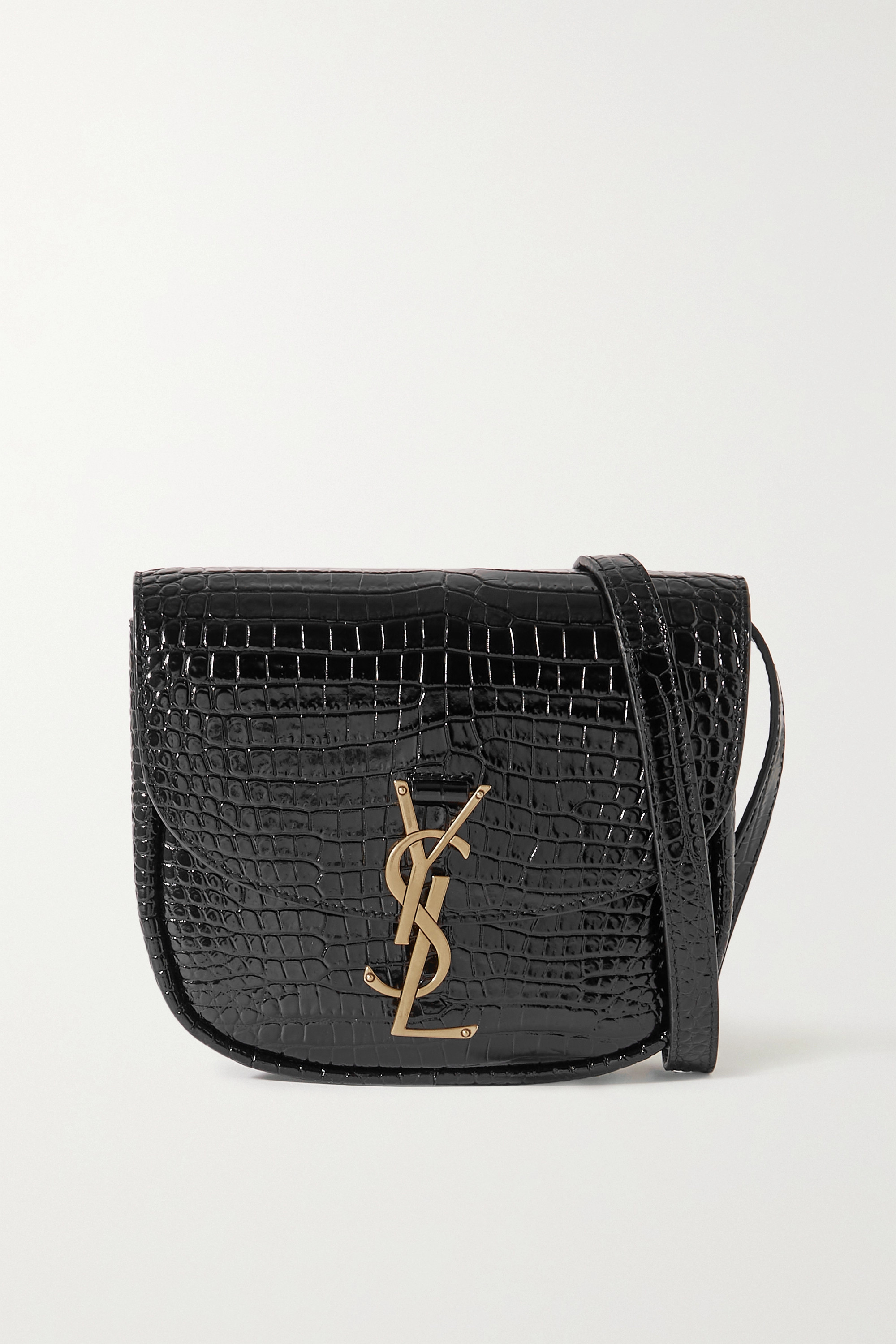 SAINT LAURENT Kaia small croc-effect leather shoulder bag - lushenticbags